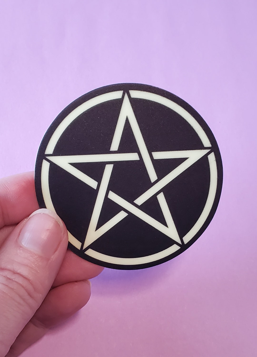 Pentacle Sticker | Glow in the Dark Pentacle Sticker - Etsy
