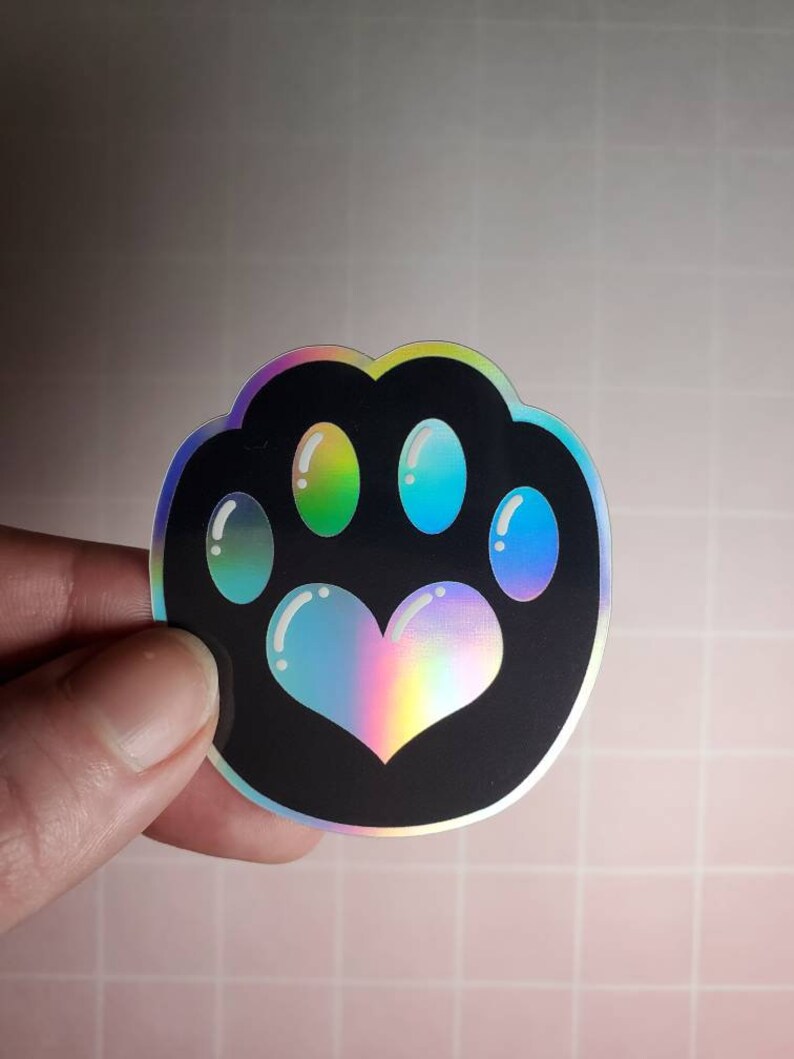 Holographic Toe Beans Sticker Cute Kawaii Rainbow | Etsy
