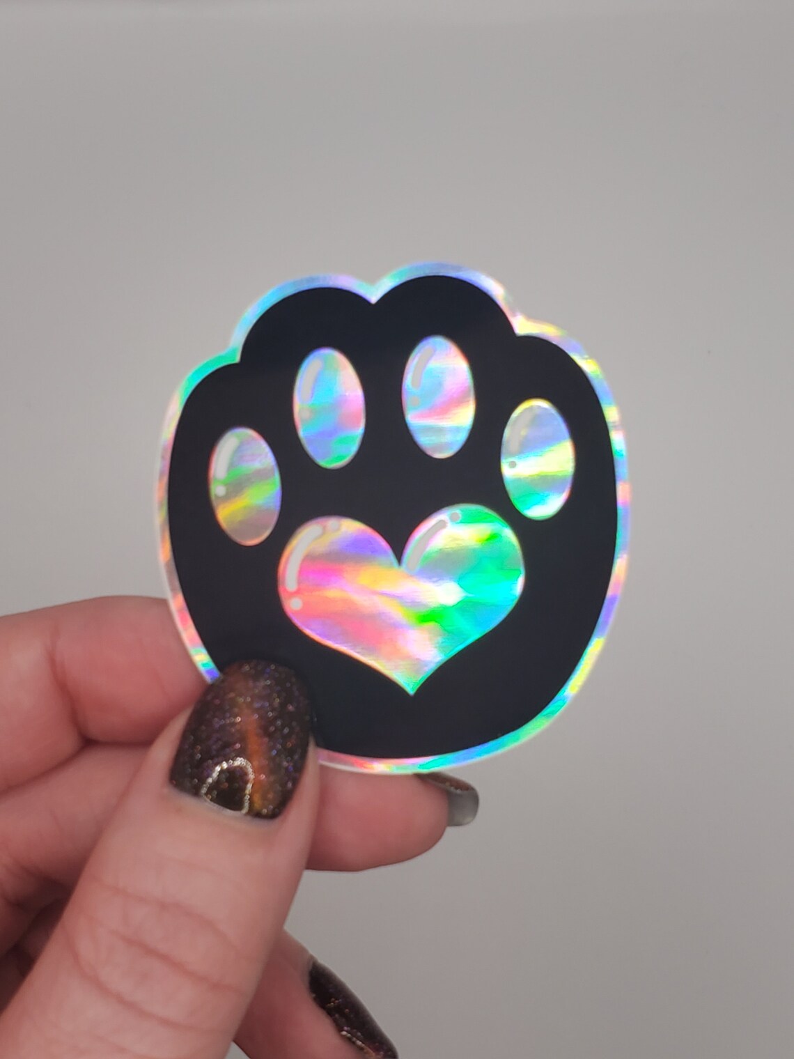 Holographic Toe Beans Sticker Cute Kawaii Rainbow - Etsy