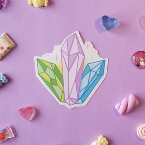 Pastel Magic Crystal Sticker | Cute Witchy Pastel Crystals - Etsy