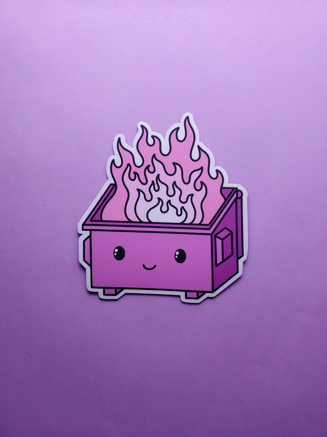 Dumpster Fire Magnet | Purple Edition Dumpster Fire | Cute Weatherproof ...