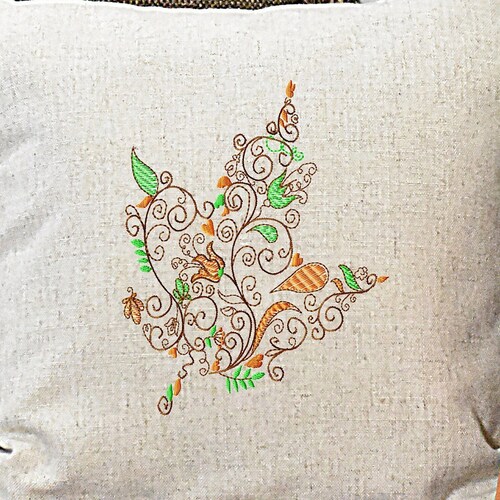 Sunflowers & Autumn Leaves Machine Embroidery Design Fall - Etsy