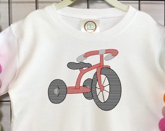 Christmas Parade Tricycle, Wagon, Bike With Christmas Tree Sketch Fill ...