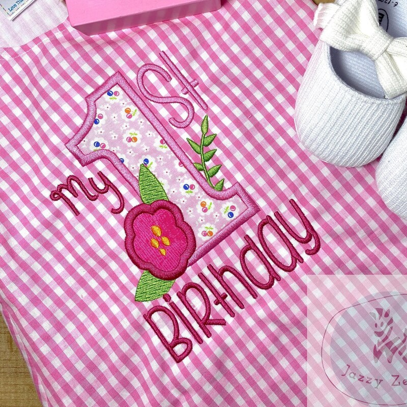 1st Birthday Embroidery Design - Etsy