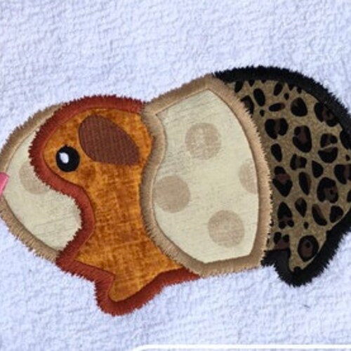 Fuzzy Guinea Pig Applique Machine Embroidery Design - Etsy