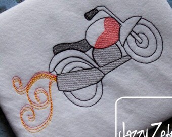 Motorcycle Sketch Embroidery Designs 3 Sizes INSTANT DOWNLOAD - Etsy