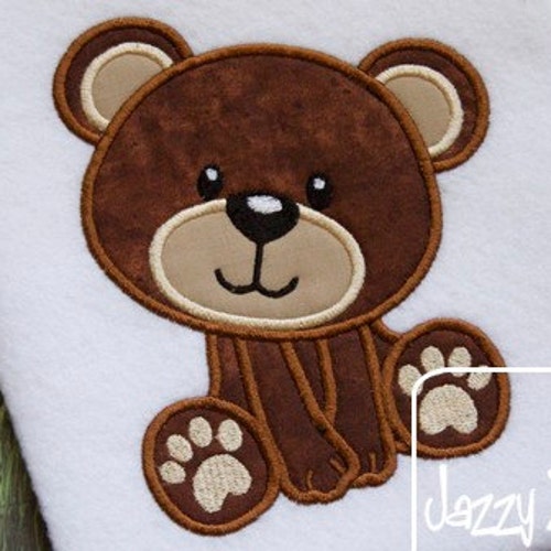 Teddy Bear Applique Embroidery Machine Design - Etsy