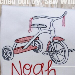 Tricycle Sketch Machine Embroidery Design - Etsy