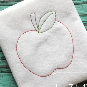 Apple Vintage Stitch Machine Embroidery Design - Etsy