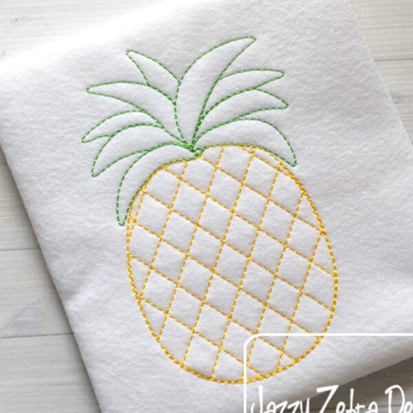 Pineapple Embroidery - Etsy