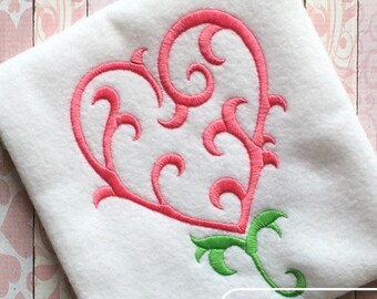 Heart Machine Embroidery Design. Love Design. Valentine Embroidery ...