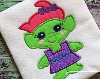 Troll Hair Don't Care Applique Design, Machine Embroidery Design ...