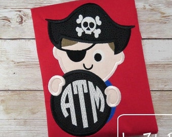 Summer, Pirate, Treasure Map Monogram Frame With Mini Fill Stitch ...