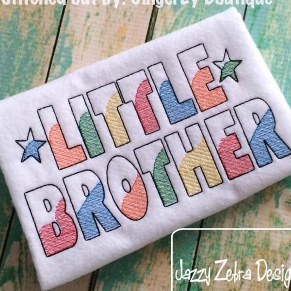 Little Brother Machine Embroidery Design - Etsy
