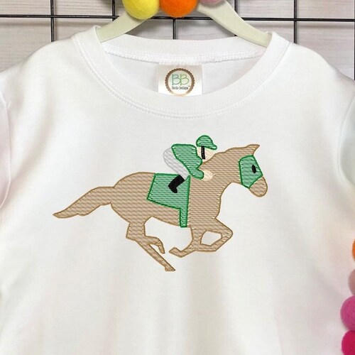 Horse Race Machine Embroidery Design Horse Racing Jockey - Etsy
