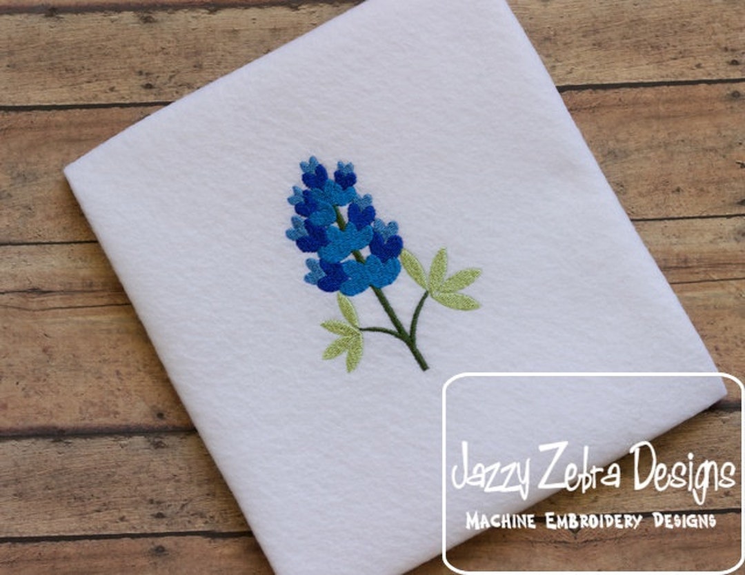 Texas Bluebonnet Filled Machine Embroidery Design - Etsy