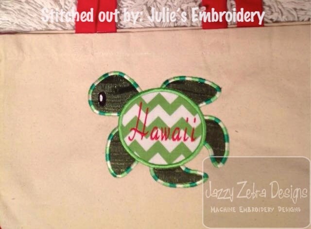 Sea Turtle Monogram Frame Appliqué Machine Embroidery Design - Etsy