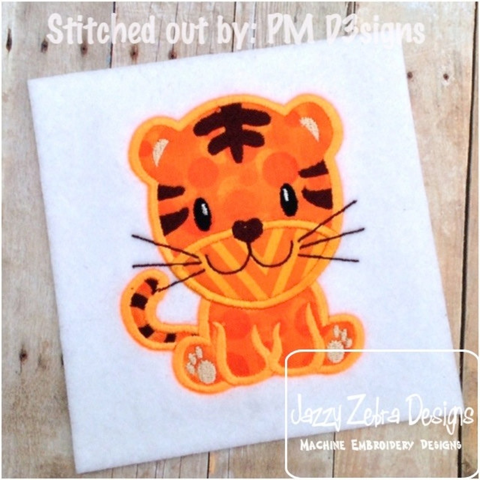 Tiger Applique Machine Embroidery Design - Etsy