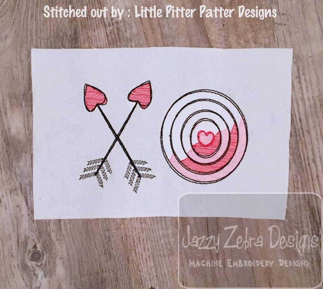 Valentine's Day Archery Arrow X's and O's Sketch - Etsy UK