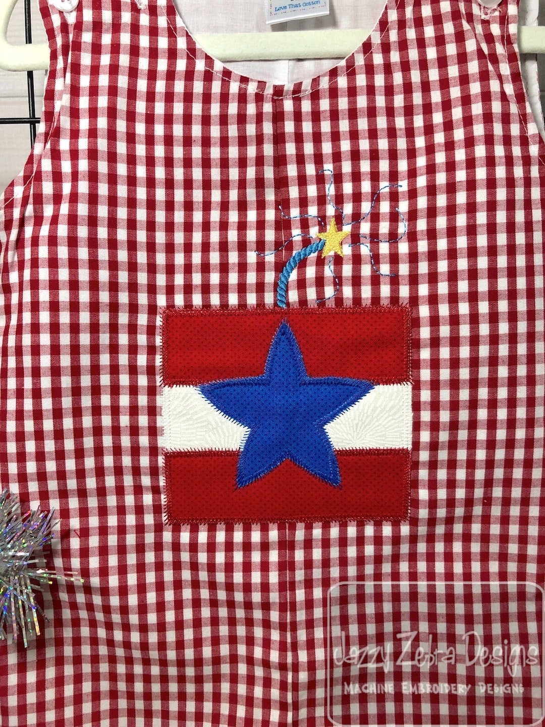 Firecracker Vintage Stitch Appliqué Machine Embroidery Design - Etsy