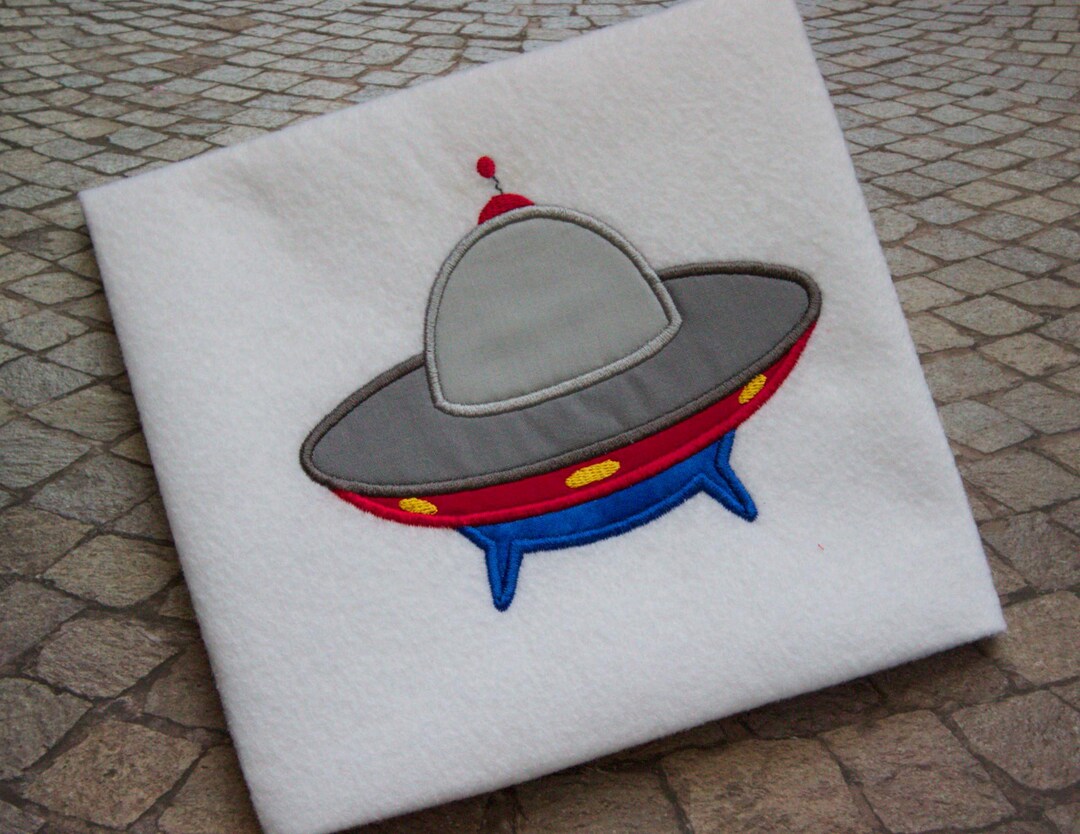 Spaceship Applique Machine Embroidery Design - Etsy