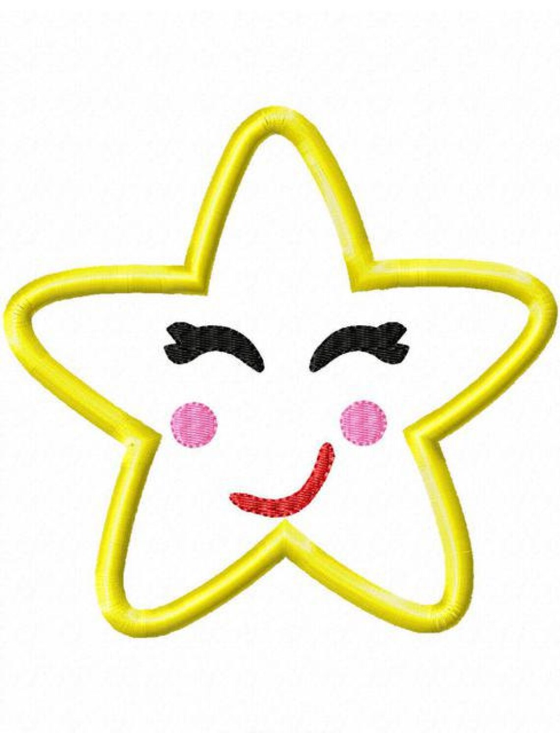 Lil' Star Applique Machine Embroidery Design | Etsy