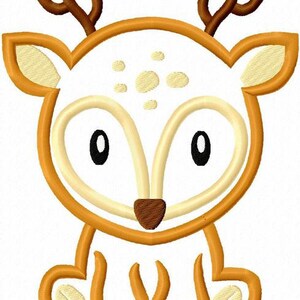 Deer Applique Machine Embroidery Design - Etsy
