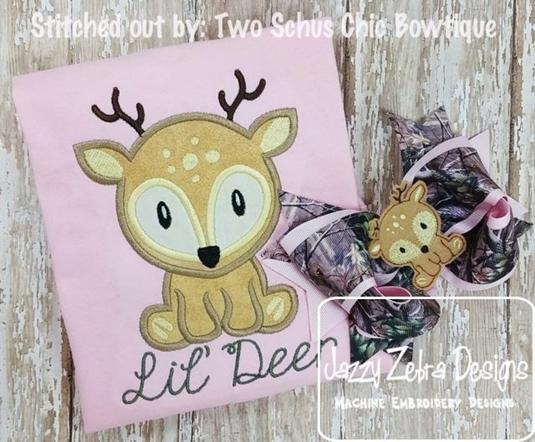 Deer Applique Machine Embroidery Design - Etsy