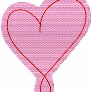 Loopy Heart Sketch Machine Embroidery Design - Etsy