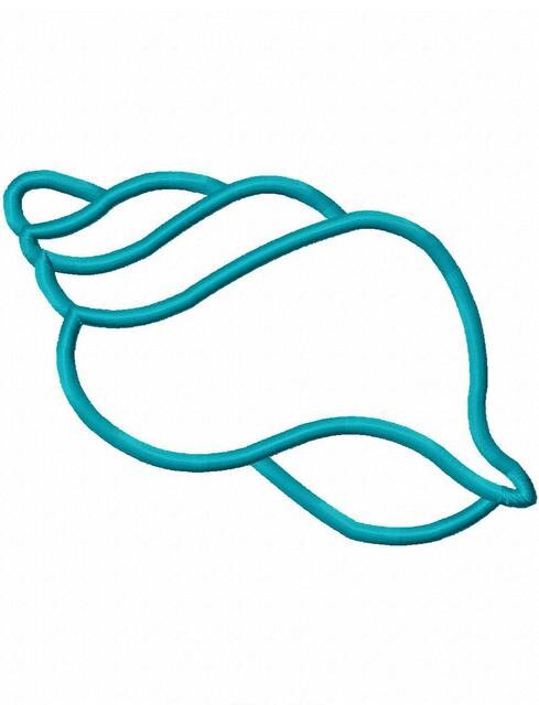 Sea Shell Applique machine embroidery Design shell appliqué | Etsy