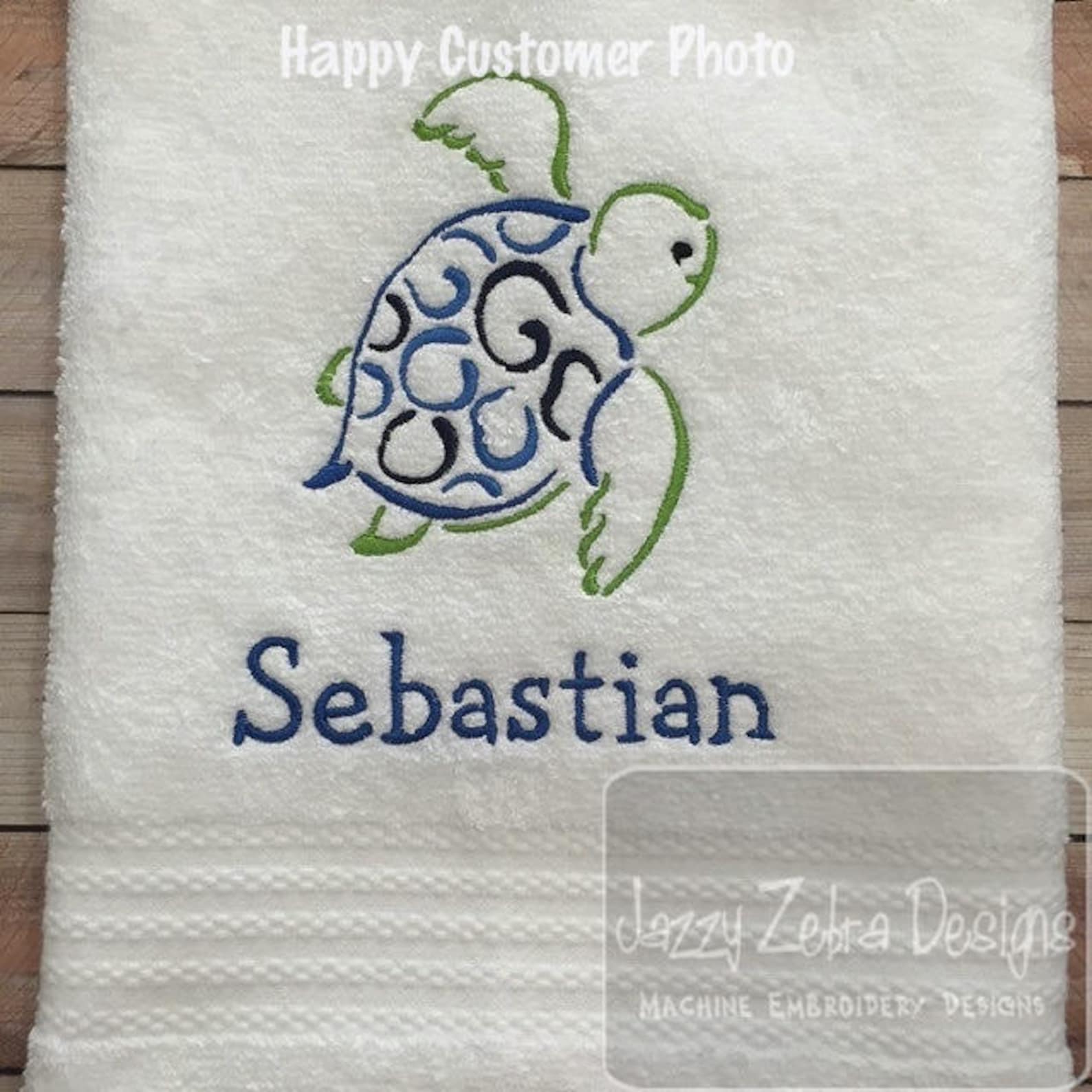 Sea Turtle Satin Stitch Machine Embroidery Design | Etsy