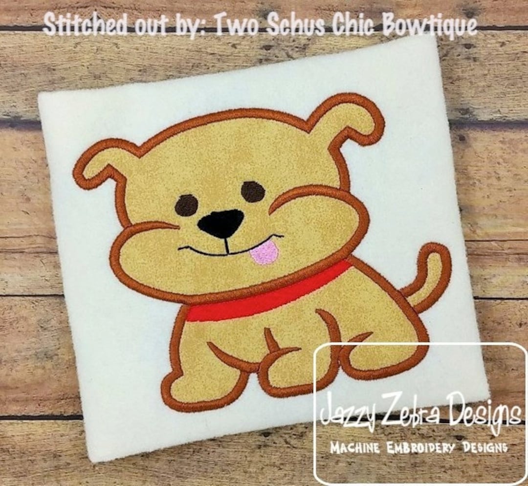 Dog Applique Machine Embroidery Design - Etsy
