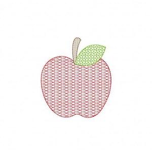 Apple Motif Filled Machine Embroidery Design - Etsy