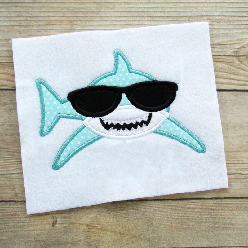 Shark Applique - Etsy