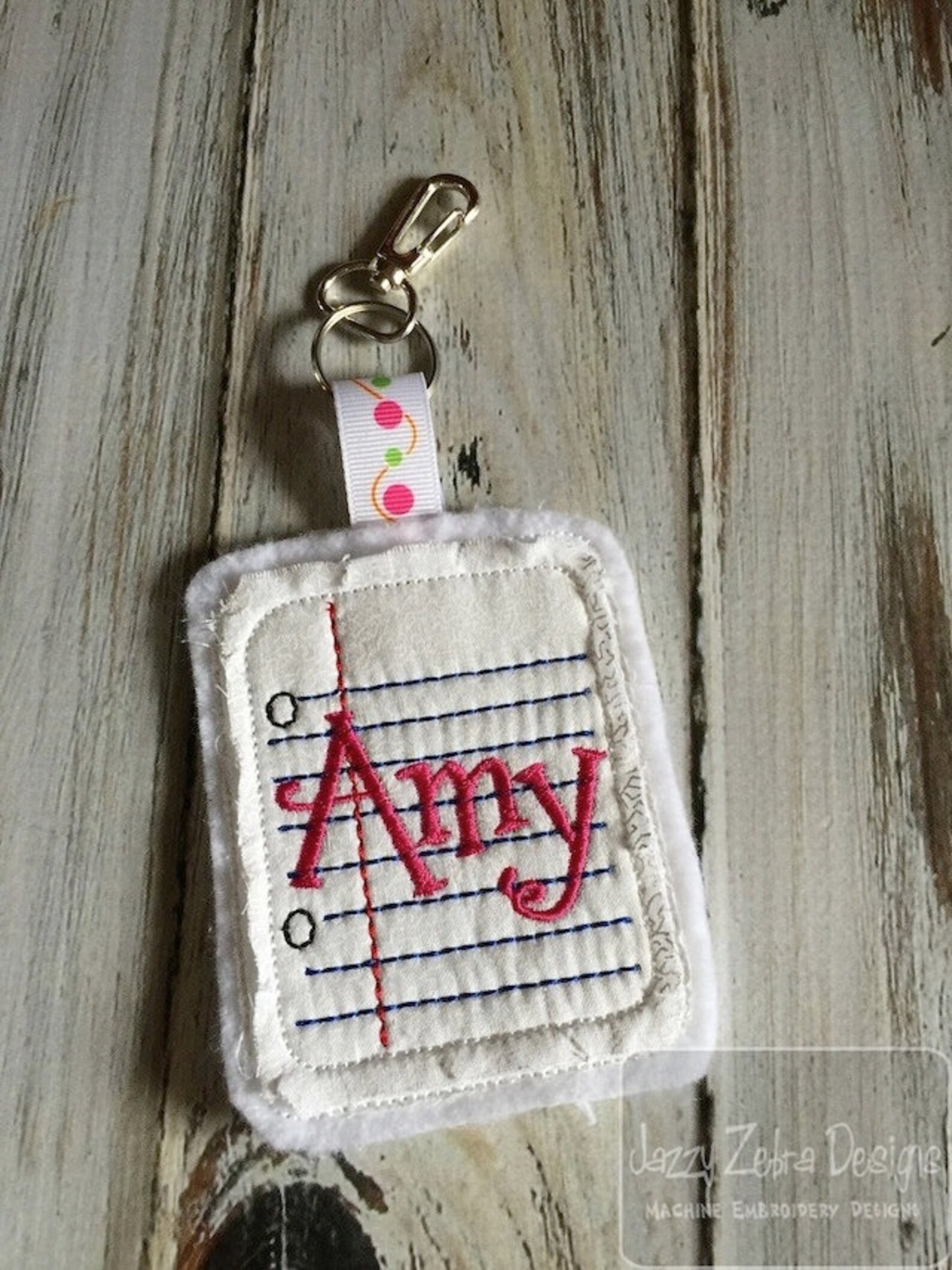 Note Book Paper in the Hoop Keychain/pass/decoration Machine | Etsy