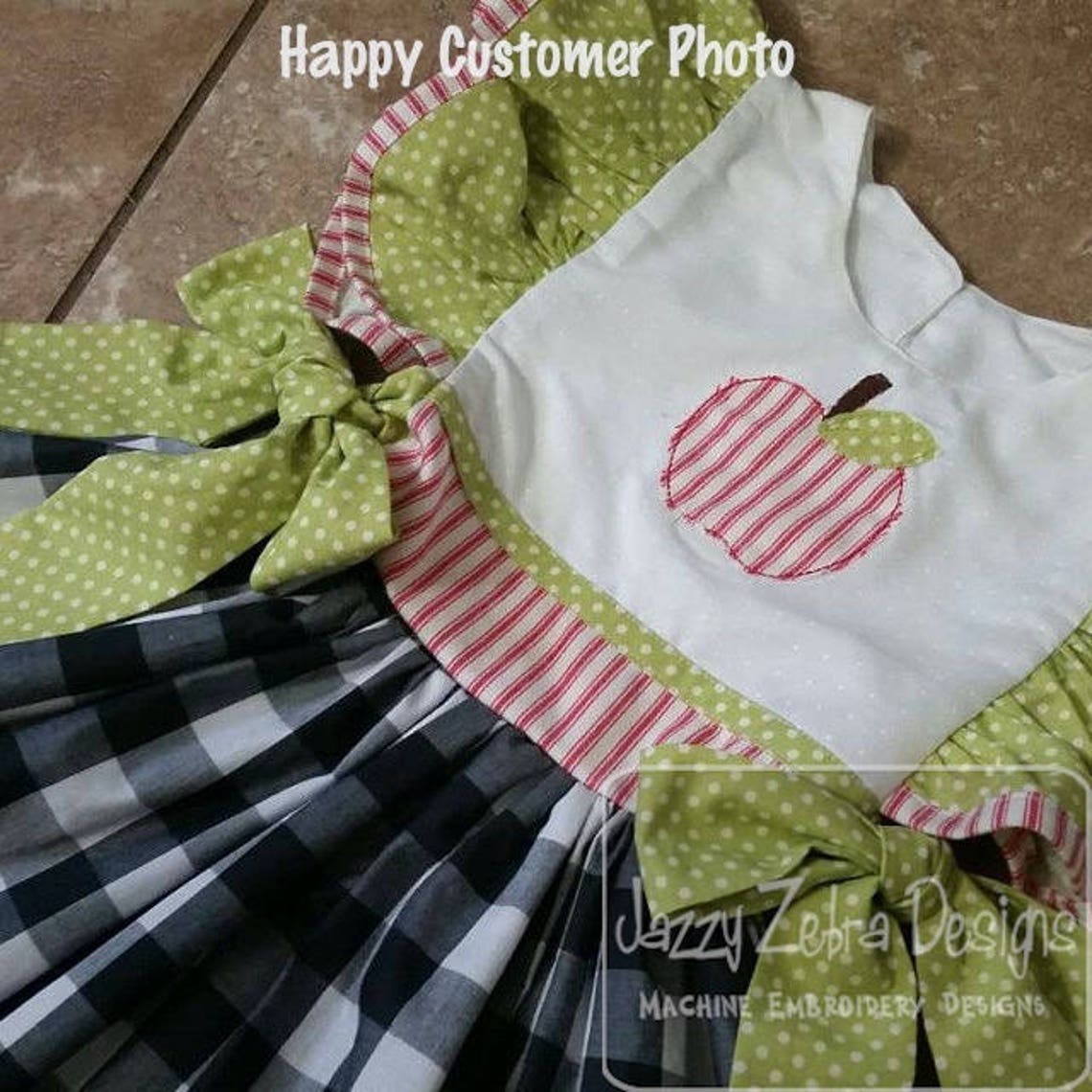 Apple vintage stitch machine embroidery design | Etsy