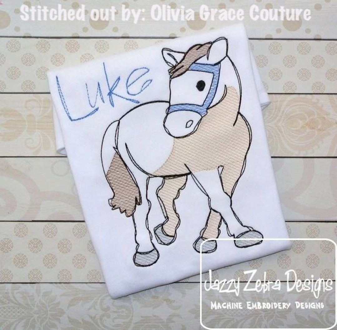 Horse Sketch Machine Embroidery Design - Etsy