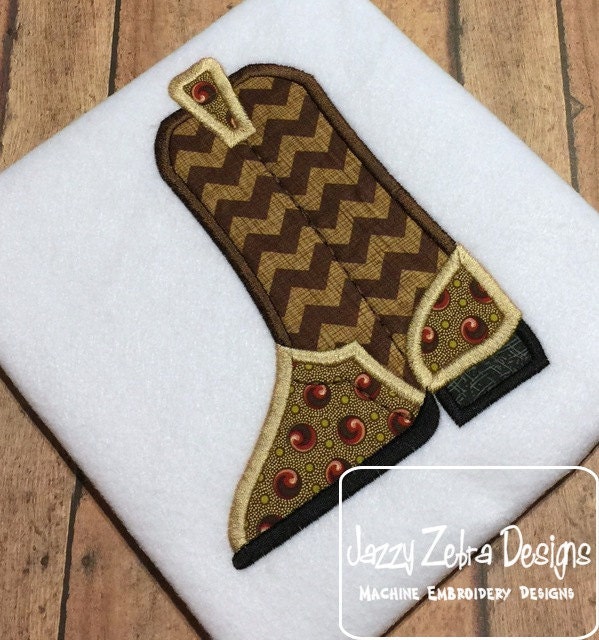 Cowboy Boot Applique machine embroidery Design instant | Etsy