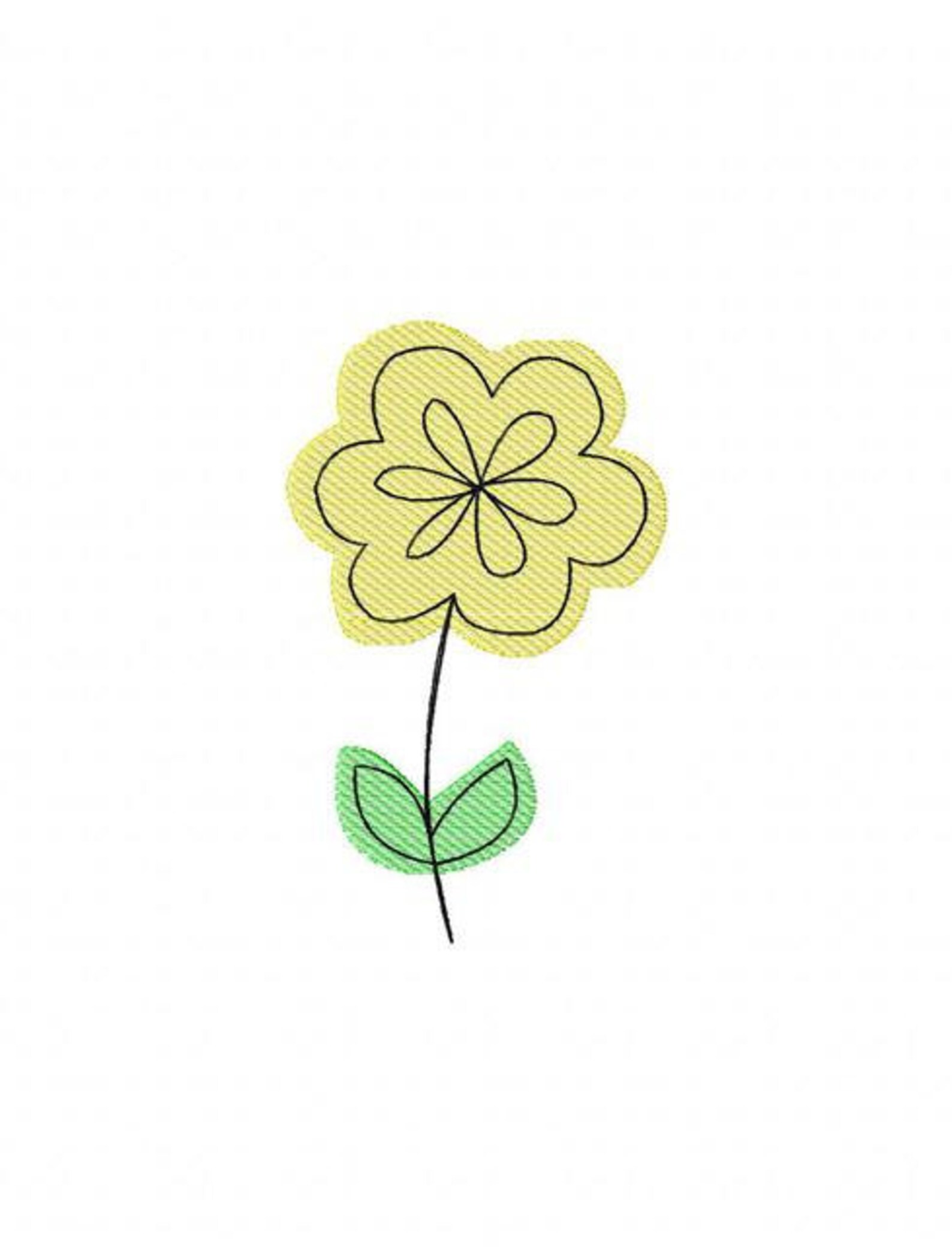 Spring Flower Sketch Machine Embroidery Design - Etsy