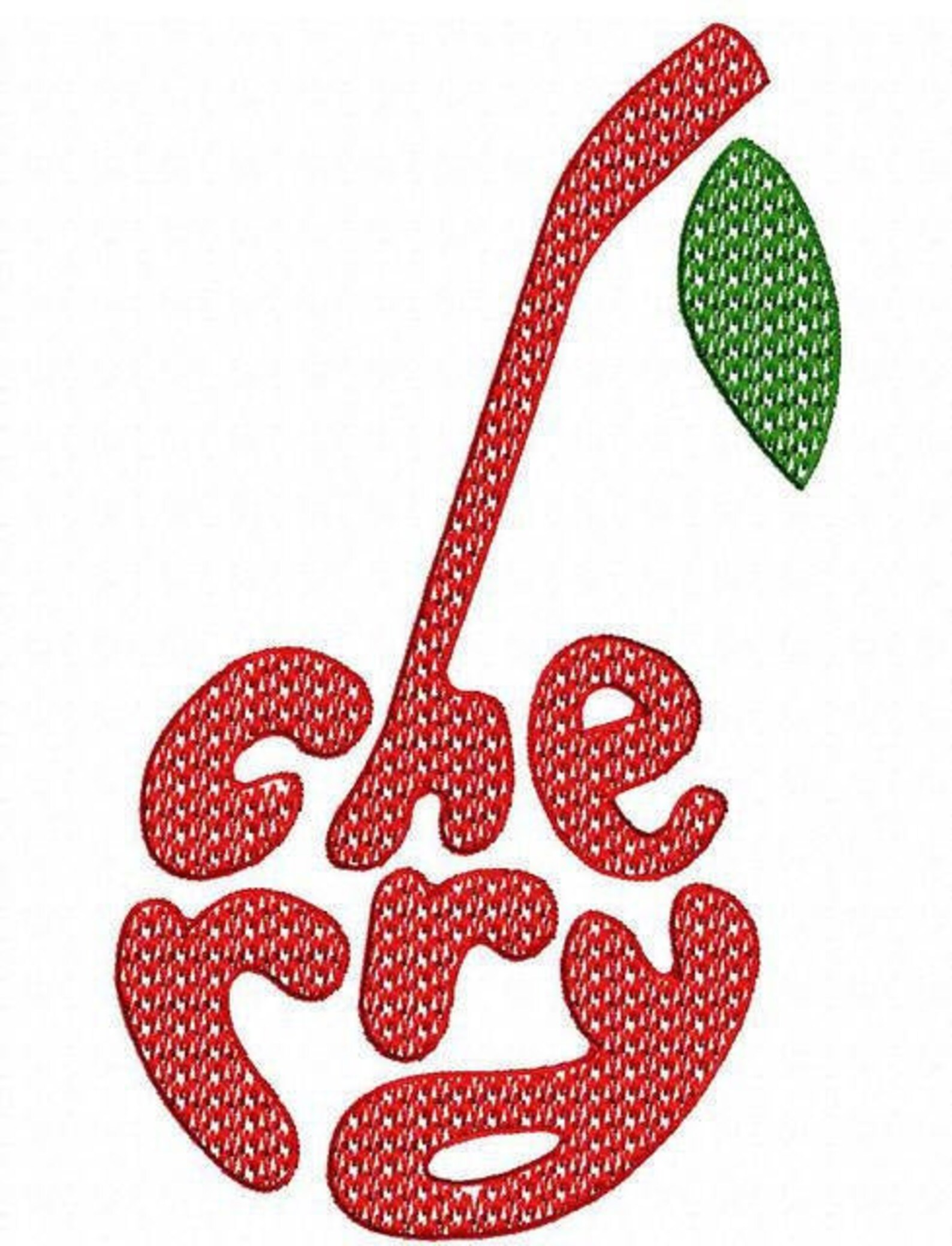 Cherry motif filled machine embroidery design | Etsy