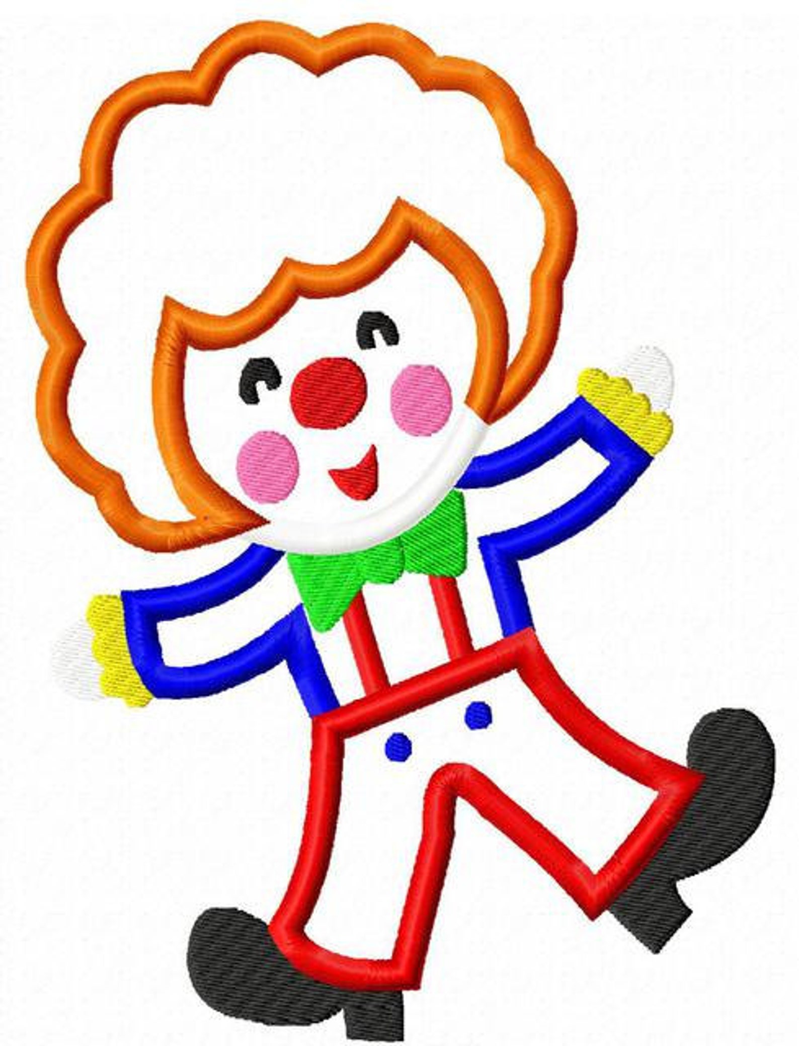 Clown Applique Machine Embroidery Design - Etsy