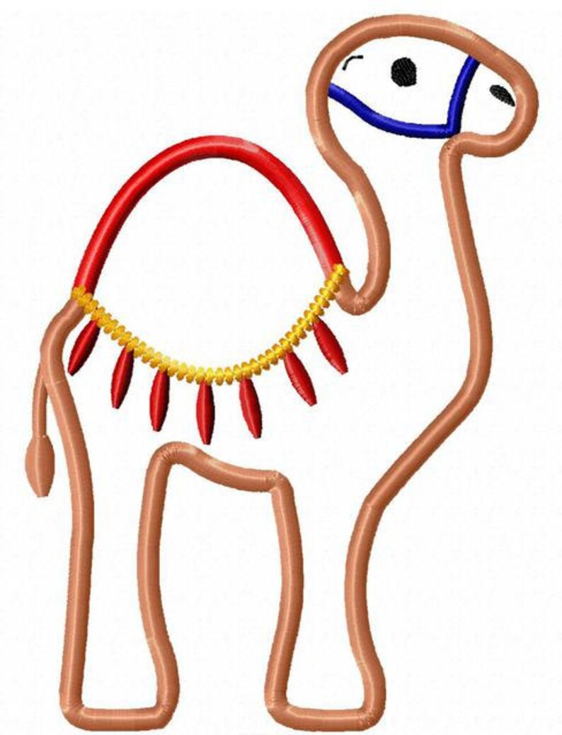 Camel appliqué machine embroidery design instant download | Etsy