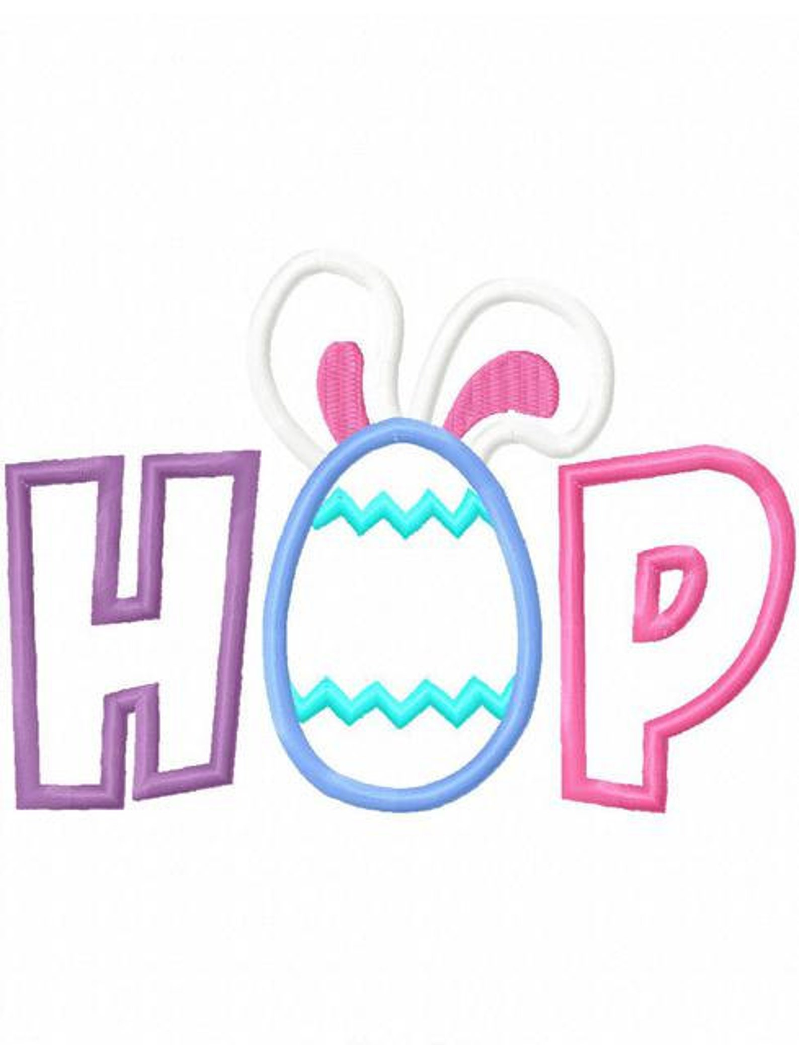 Easter Bunny Hop Word Appliqué Machine Embroidery Design - Etsy
