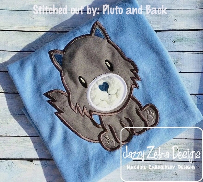 Wolf Applique Machine Embroidery Design | Etsy