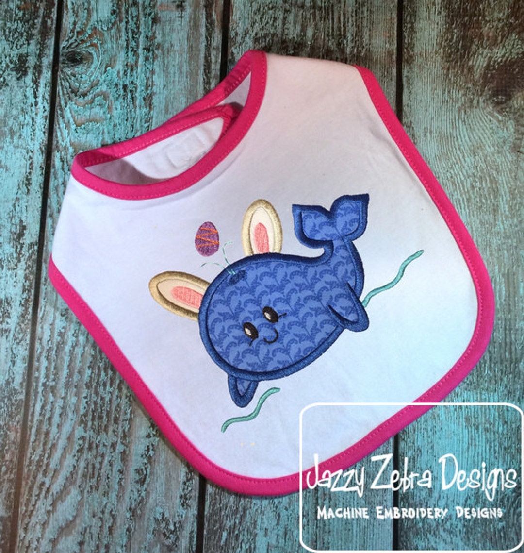 Dolphin With Bunny Ears and Easter Egg Applique Machine - Etsy