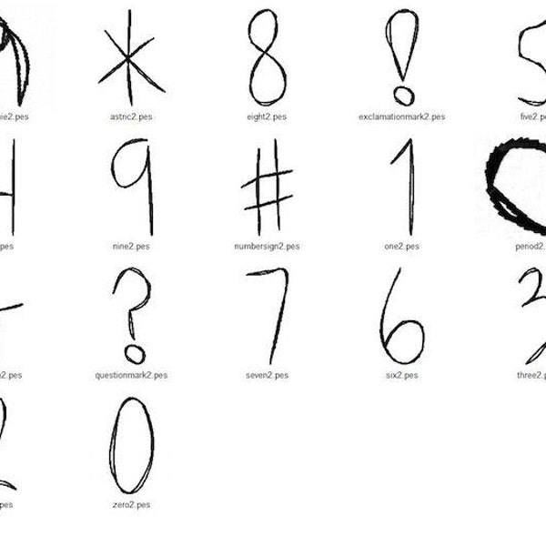 Embroidery Numbers - Etsy