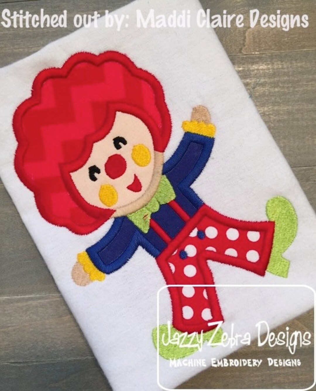 Clown Applique Machine Embroidery Design - Etsy