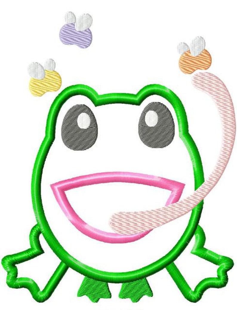 Circle Frog Appliqué Machine Embroidery Design - Etsy