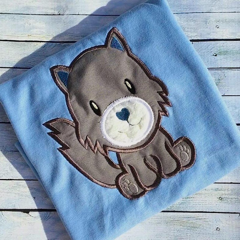 Wolf Applique - Etsy