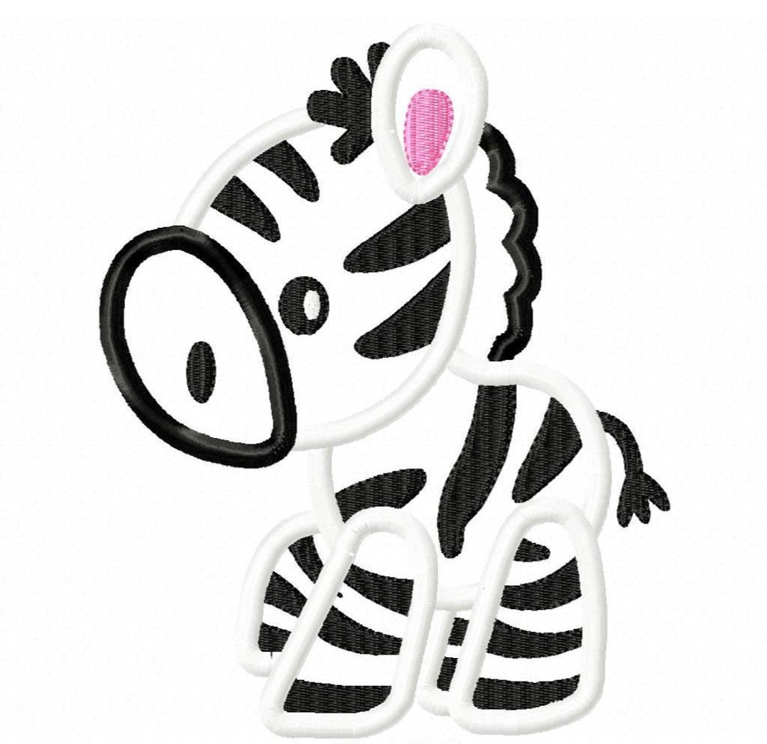 Zebra Appliqué Machine Embroidery Design - Etsy